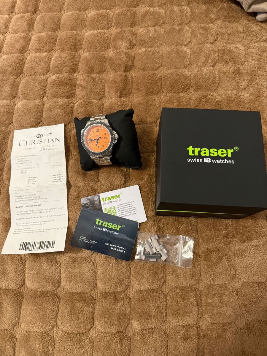 Traser P67 Diver Orange Herrenuhr – wie neu, Full Set (Neu (gemäss ...
