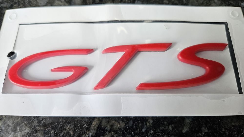 Original Porsche GTS Schriftzug rot Heckemblem (Neu (gemäss ...