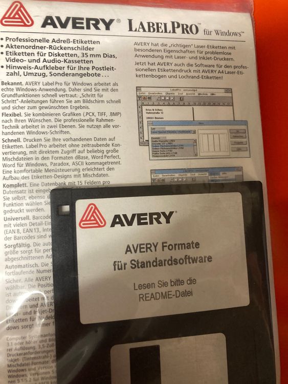 AVery Label Pro Junior (Neu und originalverpackt) in Wetzikon ZH für CHF 10 – mit Lieferung auf ...