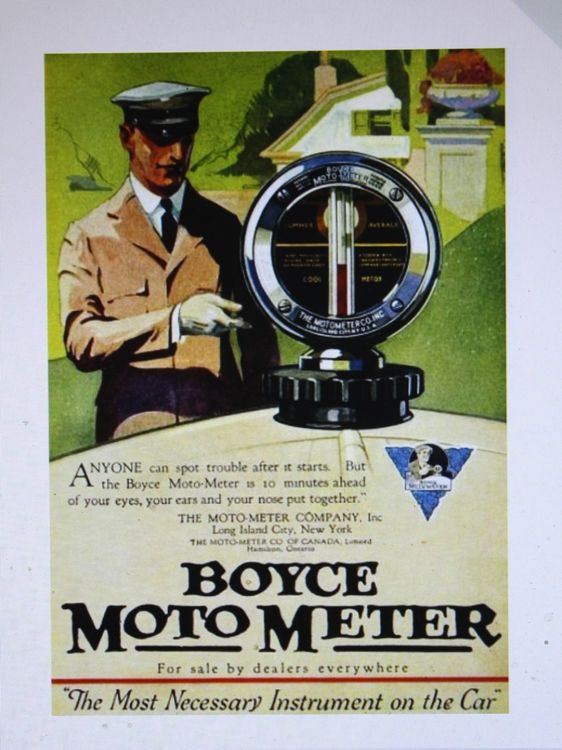 Oldtimer Kühler Thermometer Motor Kühler Emblem Boyce 1920 (Gebraucht ...