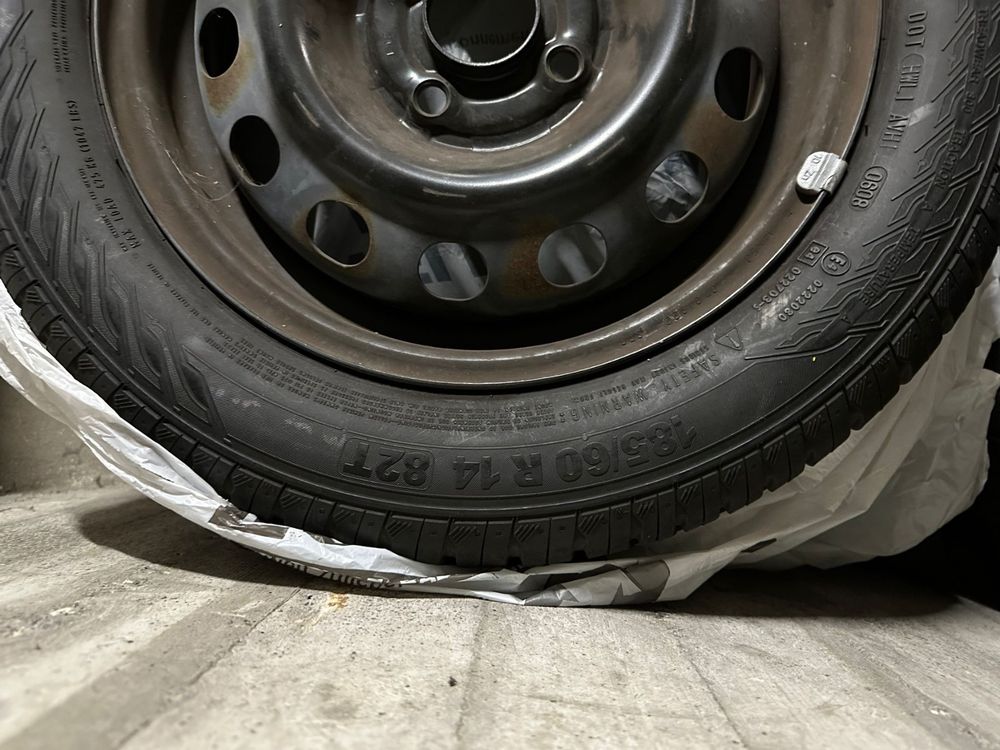 4x Pneu mit Stahl felgen continental 185/60 R14 82T | Kaufen auf Ricardo