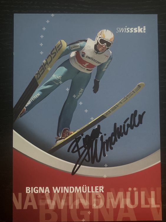 Signierte Autogrammkarte Bigna Windmüller Skispringen (Gebraucht) in ...