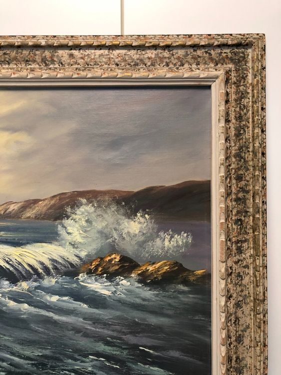 Vintage Rahmen, Meer Öl Gemälde, 84 cm breit x 64 cm hoch (Gebraucht) in Hirzel für CHF 50 – nur ...