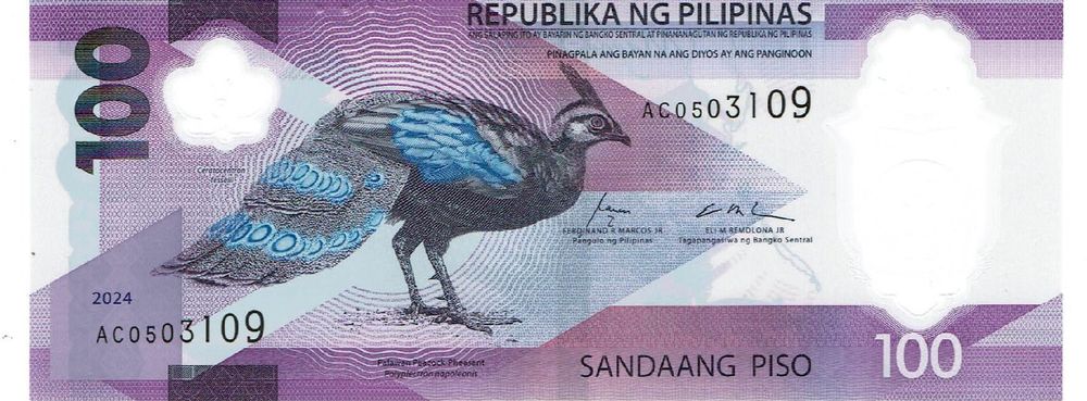 Philippinen 100 Piso P-New UNZ Polymer Nr.3 (Neu (gemäss Beschreibung ...