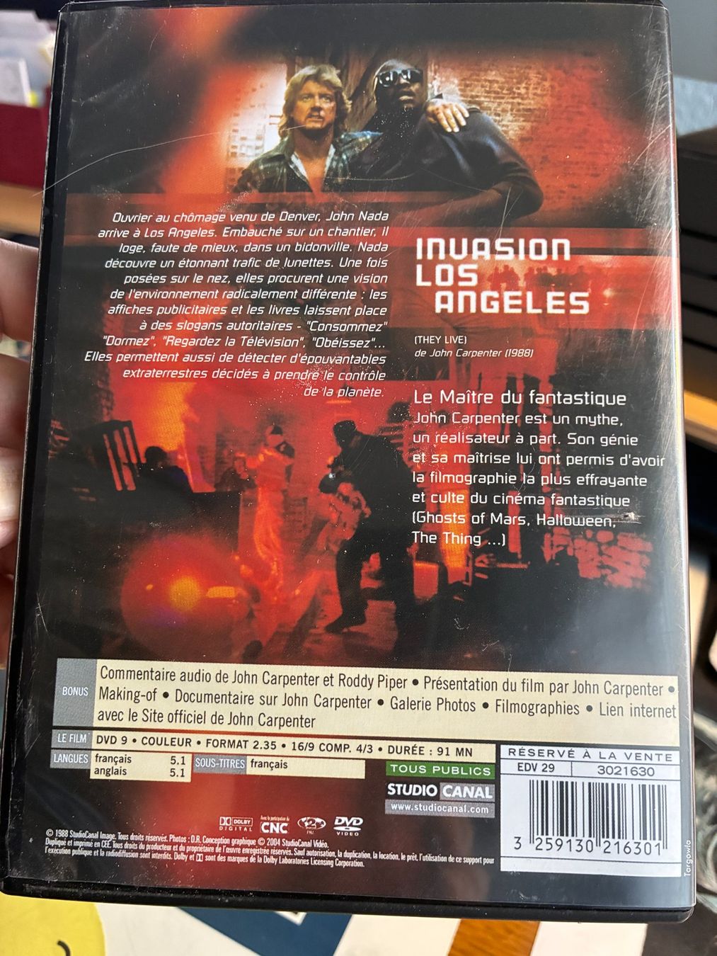 Invasion Los Angeles (1988, DVD, John Carpenter) (D'occasion) à Vevey ...