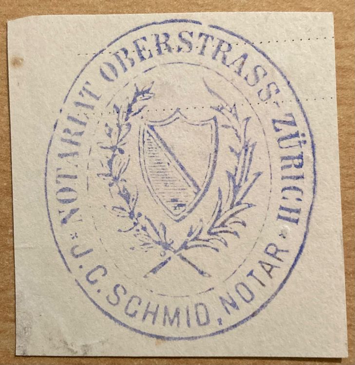 Fiskalmarke / Stempel Notariat Oberstrass Zürich | Kaufen auf Ricardo