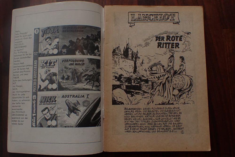 antikes Comic Heft LANCELOT Band 16 Der rote Ritter ab 1963 (Gebraucht ...