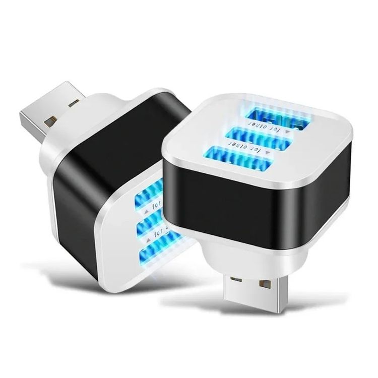 USB Hub // 1x USB A auf 3x USB A // mit LED Beleuchtung | Kaufen auf ...