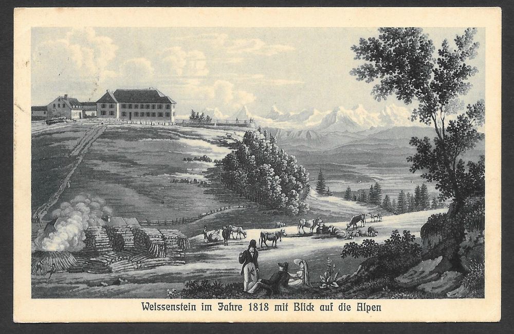 Solothurn Weissenstein im Jahre 1818 mit Blick auf die Alpen (Gebraucht ...