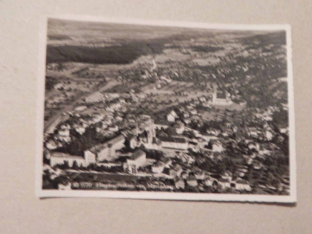Karte Muri AG Aargau Flugaufnahme 1950 (Gebraucht) in Siebnen für CHF 13.5 – mit Lieferung auf ...