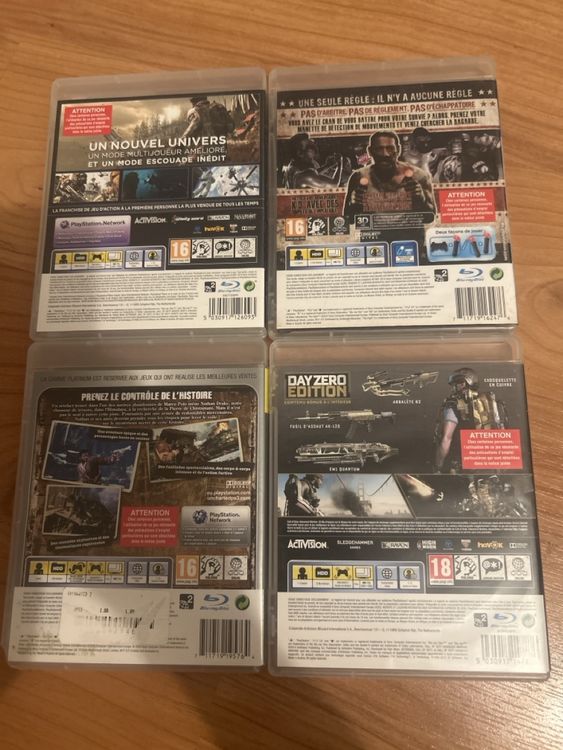 Lot de 4 jeux PS3 : Uncharted 2, Call of Duty Ghosts, Advanc (Gebraucht ...