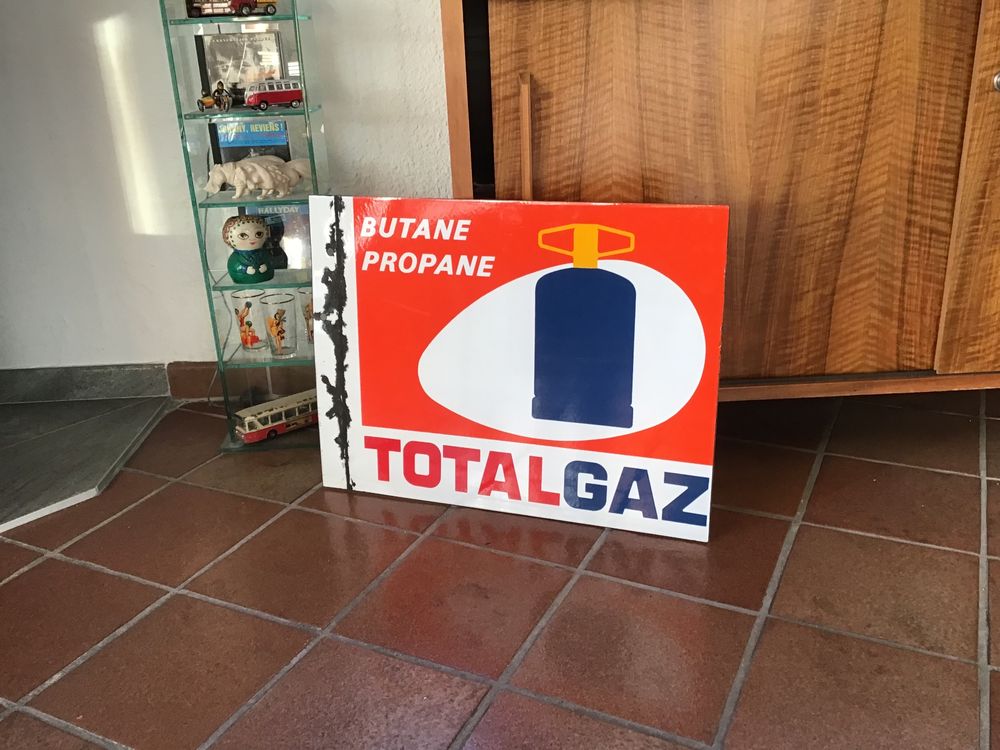 Plaque émaillée double face Total Gaz butane propane (D'occasion) à ...