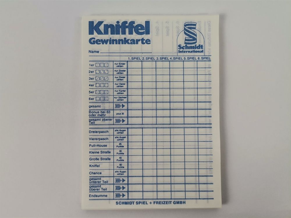 SCHMIDT Spiele Kniffel (Gebraucht) in Schaffhausen für CHF 1 – mit ...