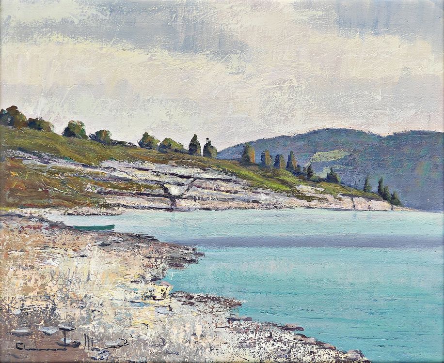 Max CLEMENT (1912-1995) - Ölgemälde Doubs-Landschaft | Kaufen auf Ricardo