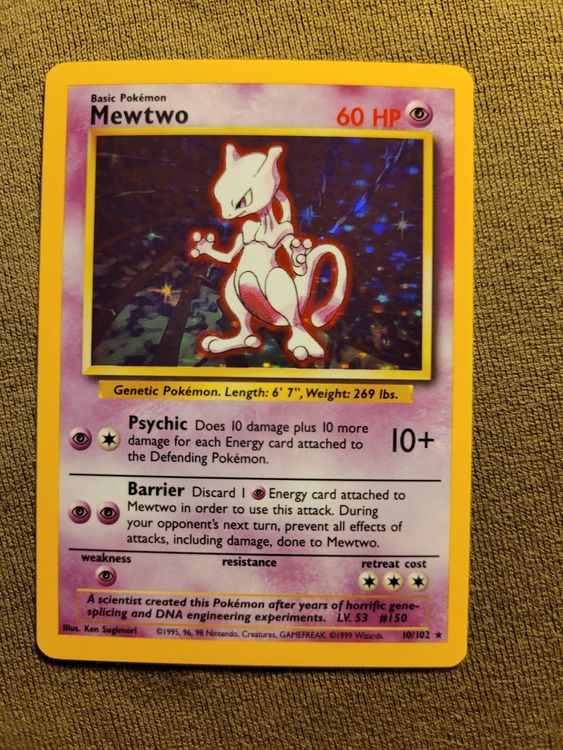 Mewtwo 10/102 Base Set HP (EN) Holo (Gebraucht) in Grindelwald für CHF ...