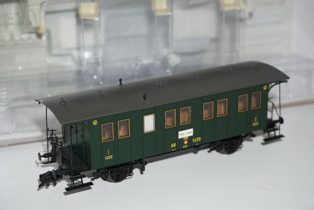 BRAWA 2402- SBB Personenwagen 1. und 2. Klasse AB H0/DC (Gebraucht) in ...
