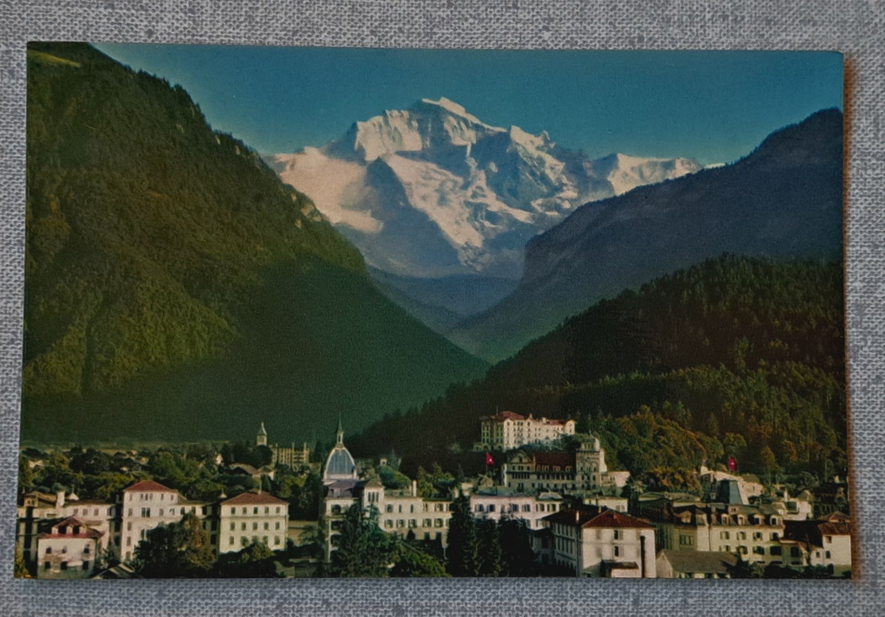 "Interlaken mit Jungfrau" (date timbre 1968)carte postale (D'occasion ...