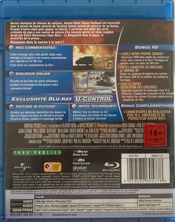 JASON STATHAM - DEATH RACE (COURSE À LA MORT) VERSION LONGUE (D ...