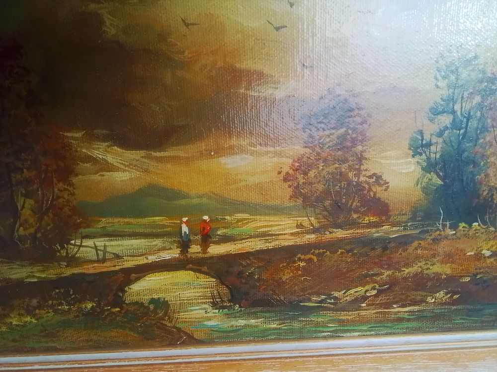 Ölgemälde von Rist mit Brücke - Galerie Kurfis Locarno (Gebraucht) in ...