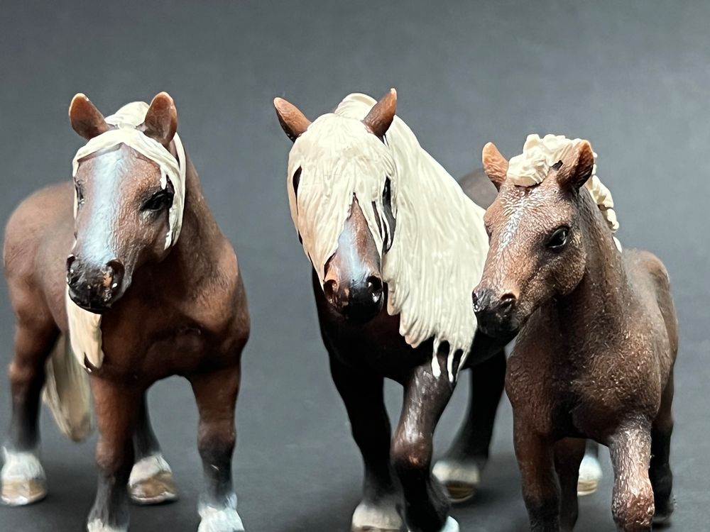 3 Schleich Pferde Schwarzwälder Stute Pferd Hengst Fohlen (Gebraucht) in Ennetbaden für CHF 22 ...