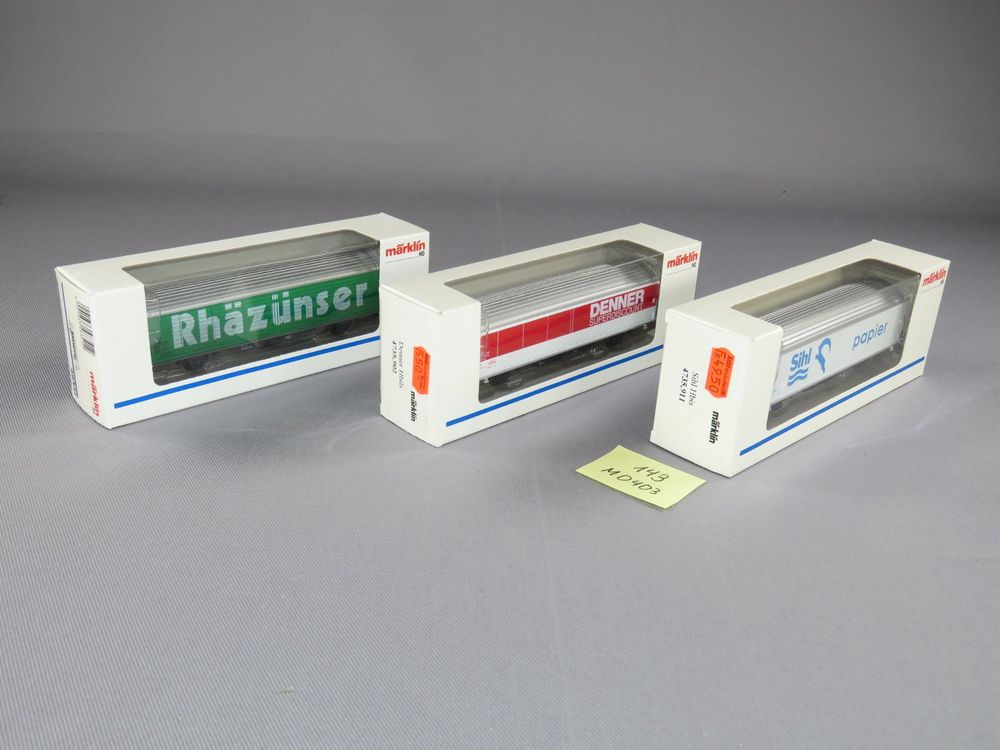 Märklin HO Schiebewandwagen 3 Stück (143)(M0403) (Neu (gemäss ...