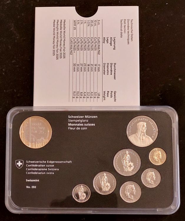 CH - Münzsatz 2025 stgl World Money Fair 25 (Neu und originalverpackt) in Arch für CHF 898 – mit ...