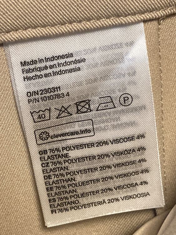 🍂 Herbst Stoffhose Beige, von H&M Gr.36 Mid Waist (Gebraucht) in ...