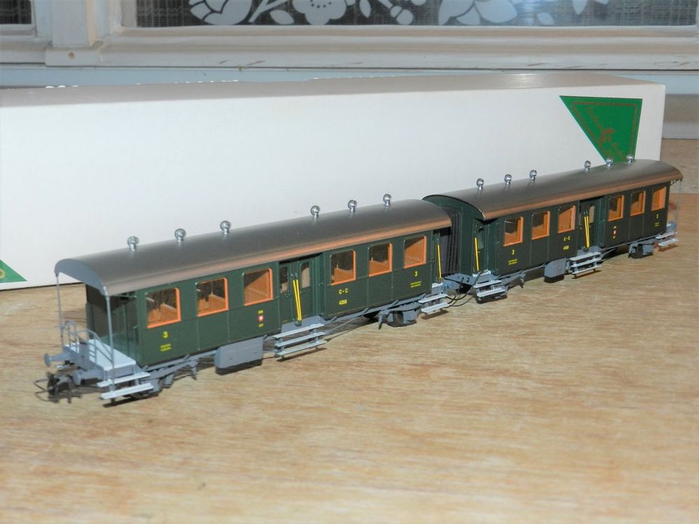 Wabu Exlusiv H0 GL Altbau Doppel-Personenwagen 3kl. der SBB (Neu ...