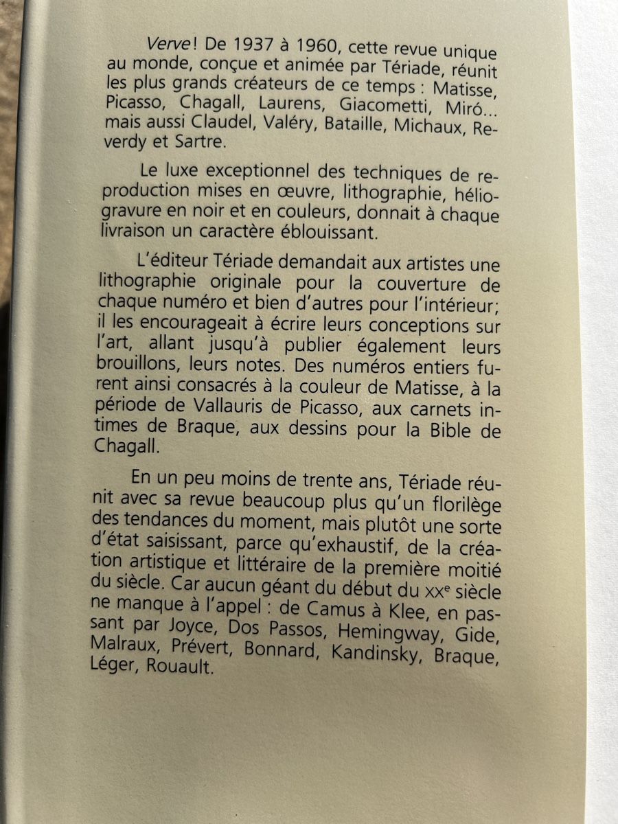 Verve: An Artistic and Literary Review Book Collection (Gebraucht) in ...