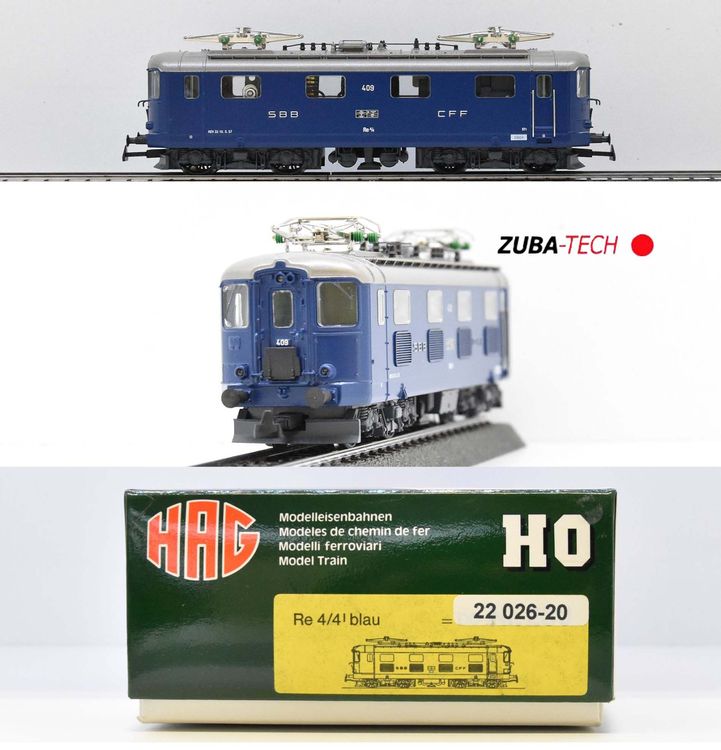 HAG 22 026-20 E-Lok Re 4/4 I Blau SBB H0 GS Analog mit OVP (Neu (gemäss Beschreibung)) in St ...