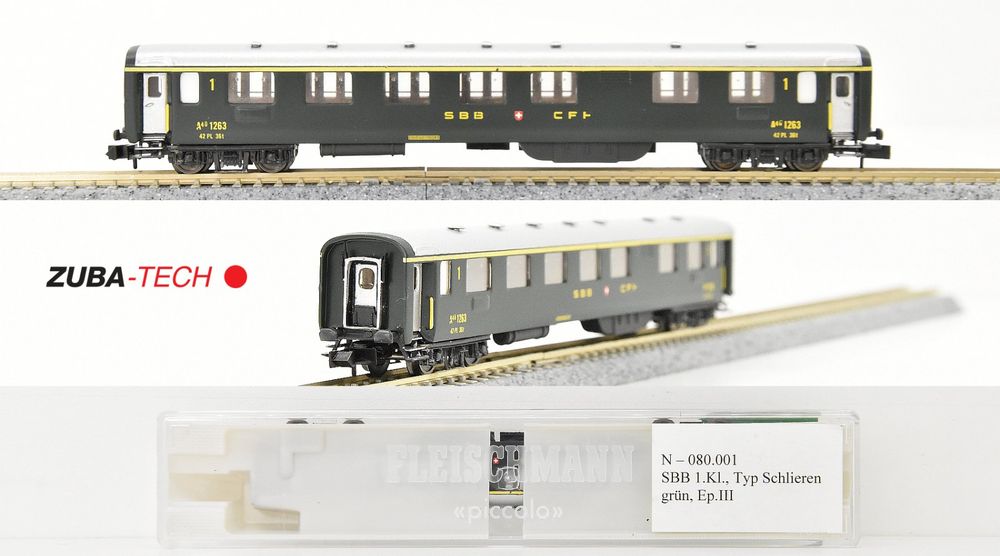WABU N-080.001 Schwerer Schlierenwagen der SBB, Spur N, OVP (Gebraucht ...