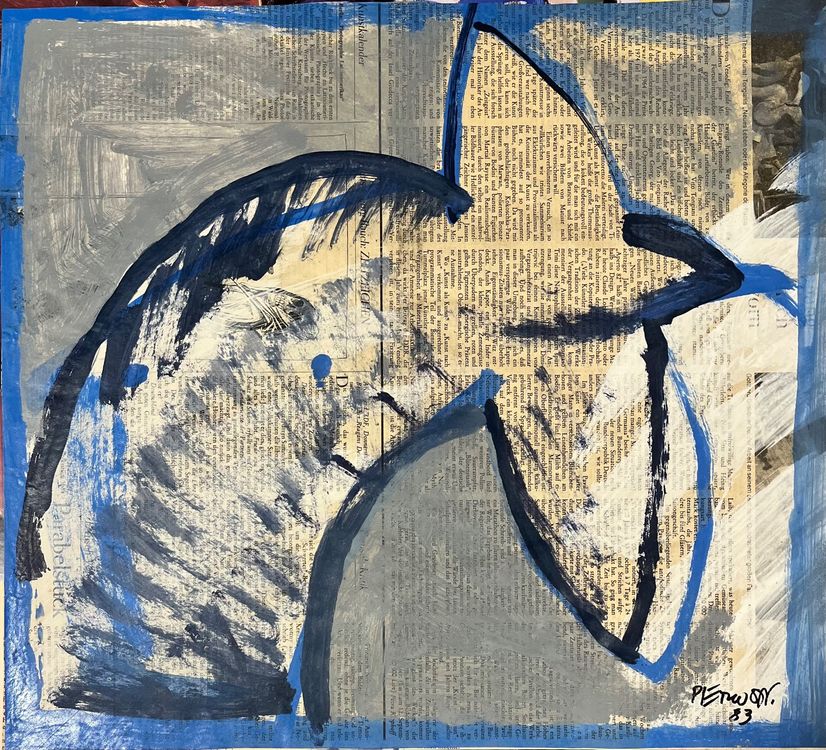 Abstrakte Mischtechnik Unleserlich Signiert | Kaufen auf Ricardo