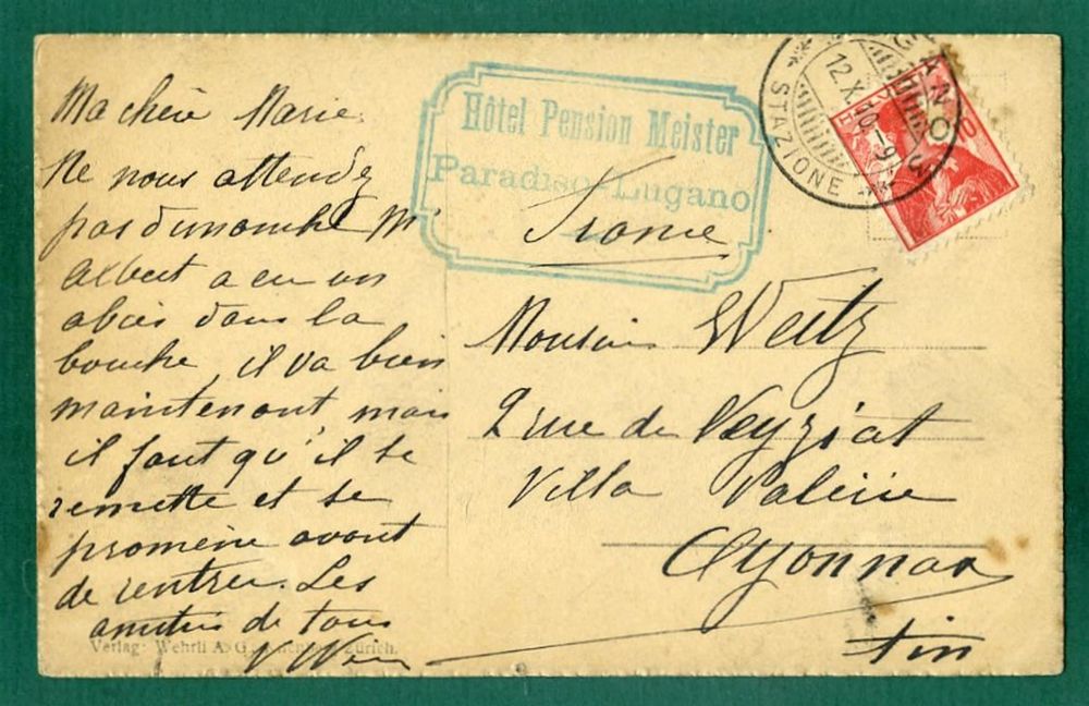 Monte San Salvatore, Vista sul Lago di Lugano, 1910 (Gebraucht) in ...