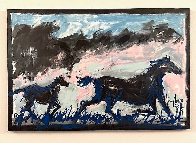 Jimmy Locca Gemälde "Chevaux et son Jockey" 1993 (Gebraucht) in Nidau ...