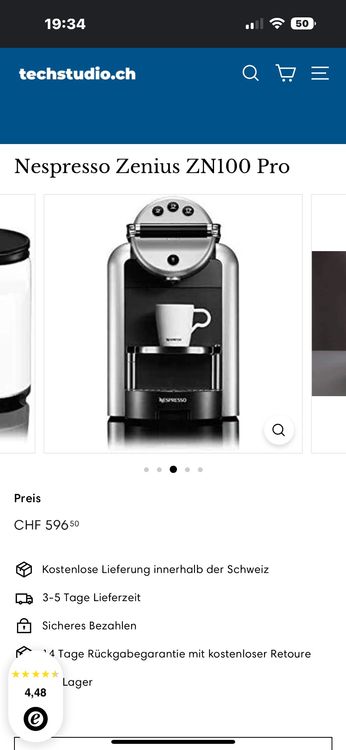 Nespresso Zenius ZN100 (Gebraucht) in Büttikon AG für CHF 199 – mit ...