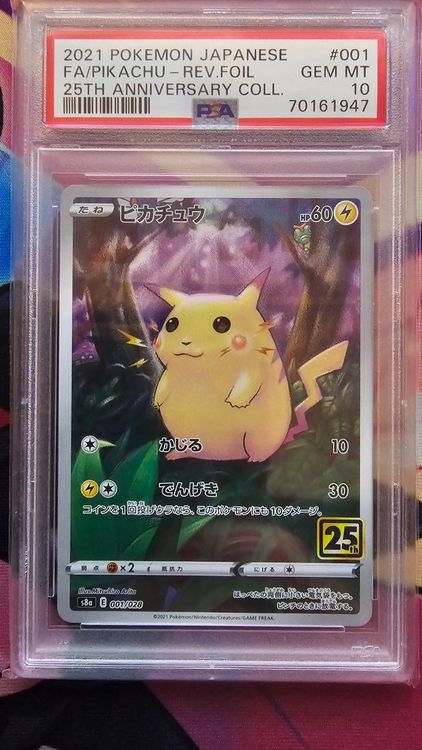 Pikachu 001/028 PSA 10 25th Anniversary Japanisch (Neu (gemäss Beschreibung)) in Zollikofen für ...