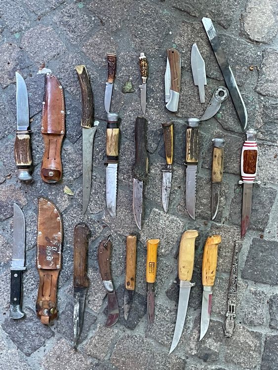 Messer Sammlung 1858 alt antik Jagd Messer Fisch Sackmesser | Kaufen ...