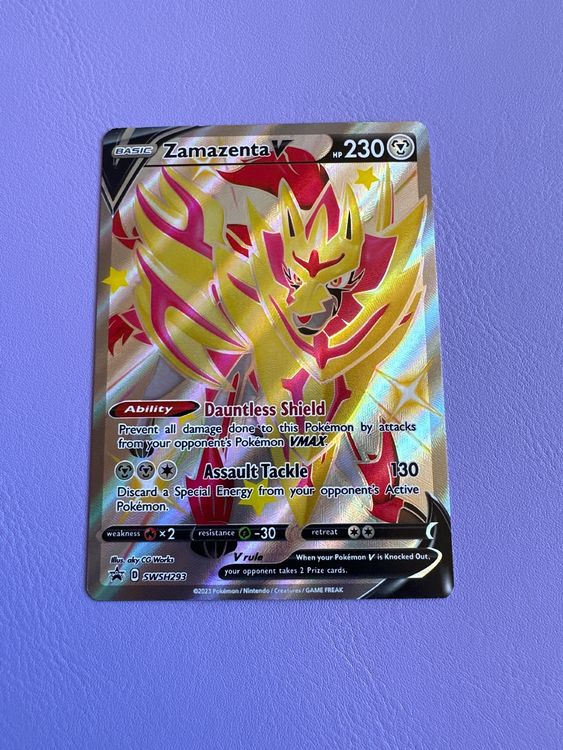 Pokemon Zamazenta Promo Shiny Mega Centering Top Karte (Gebraucht) in ...