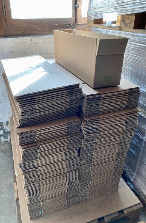 Karton-Boxen 195 Stück 70 cm l. 15cm h/b. 1 Palett 190 Stück (Gebraucht ...