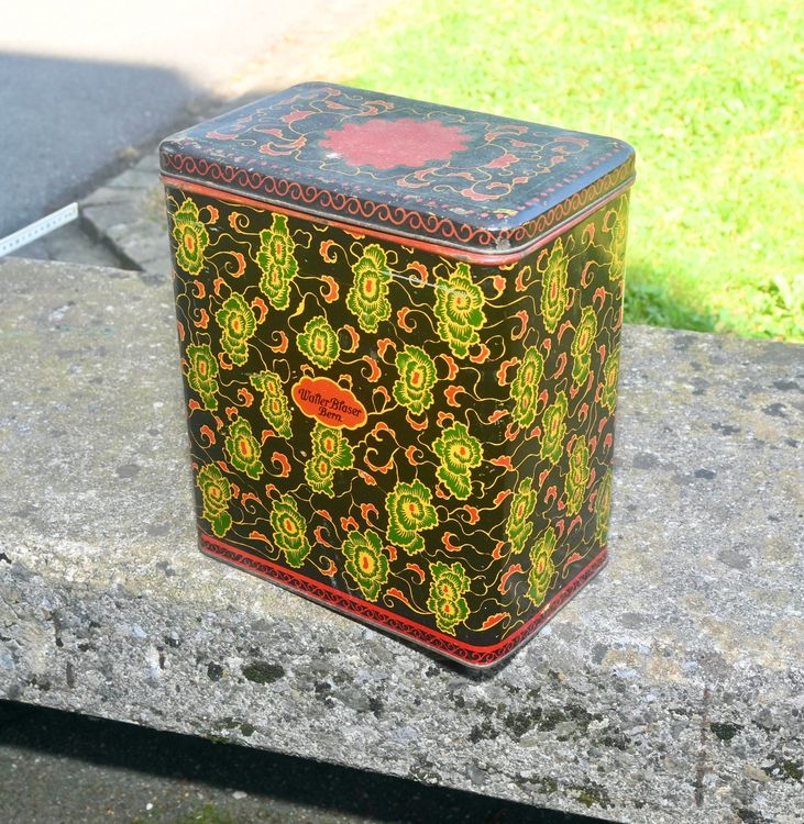 ANTIKE grosse WALTER BLASER Bern BLECHDOSE H29 x B25x T16cm (Gebraucht ...