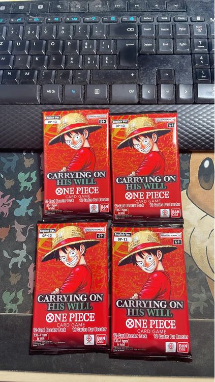 One Piece Card Game - Carrying on his Will OP-33 - 4 Booster (Neu und ...