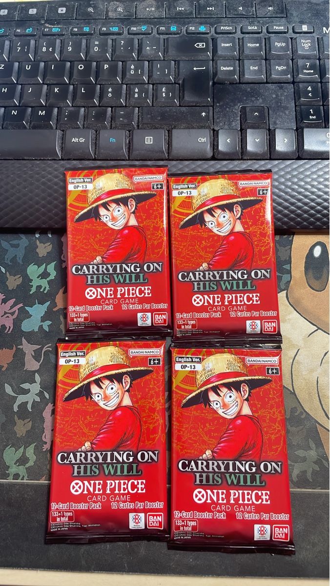 One Piece Card Game - Carrying on his Will OP-33 - 4 Booster (Neu und ...