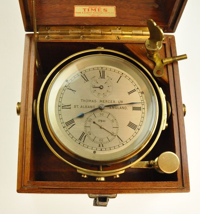 Thomas Mercer 17841 Schiffs Marine Chronometer in Holzbox | Kaufen auf ...