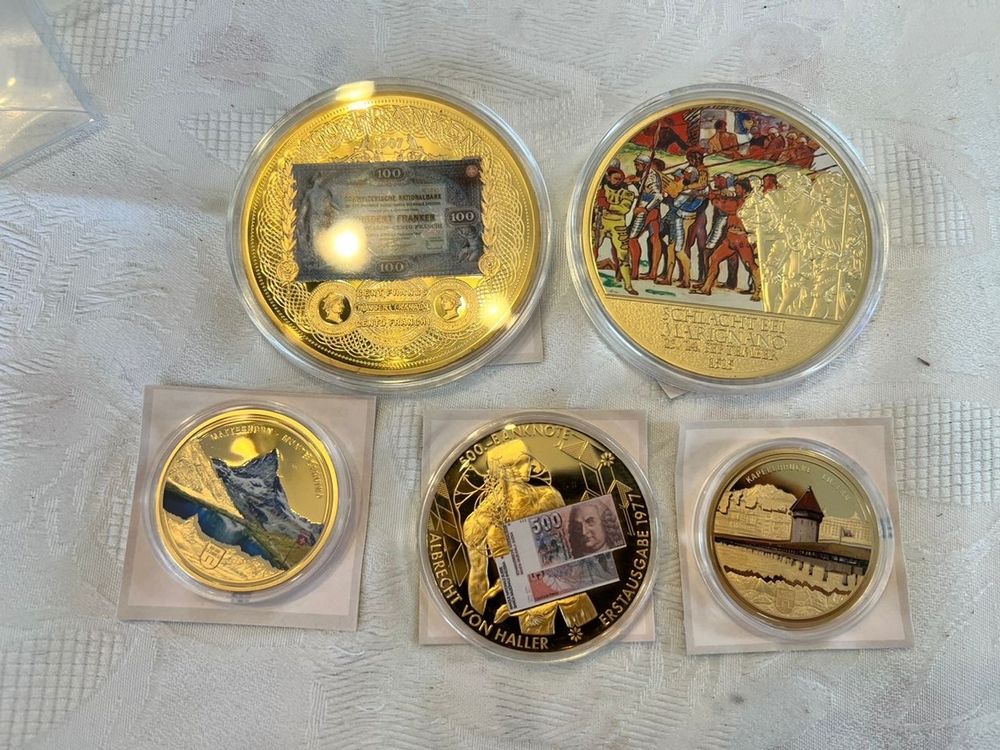 5 münzen Cu Vergold (315) (Gebraucht) in Illnau-Effretikon für CHF 22 ...