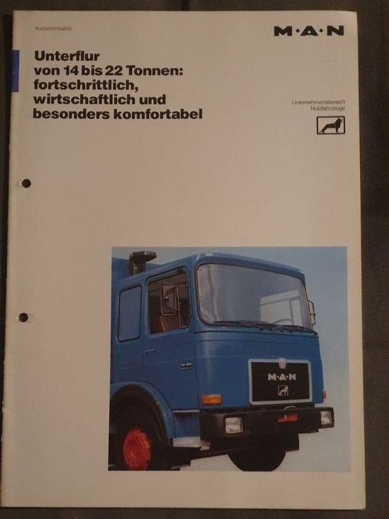 MAN Unterflur 16-22to Prospekt 1985 ZZ | Kaufen auf Ricardo