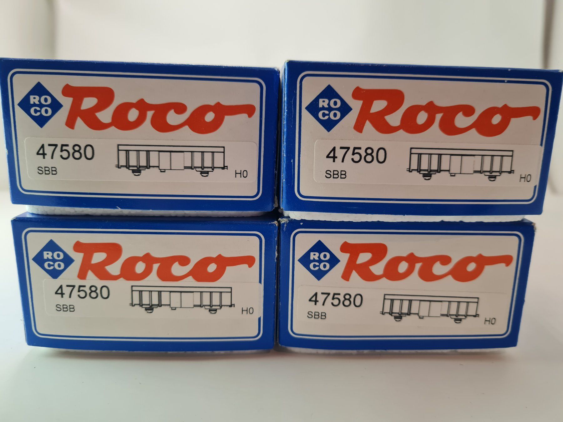 ROCO 47580 Güterwagen braun SBB 4er Set H0 1:87 (Neu (gemäss ...