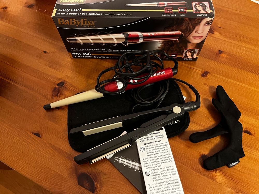 Babyliss Easy Curl Lockenstab und Glätteisen-Set, neuwertig (Gebraucht ...