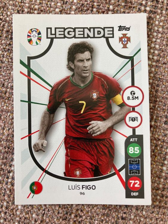 Topps Match Attax Euro 2024 Luis Figo | Acheter sur Ricardo