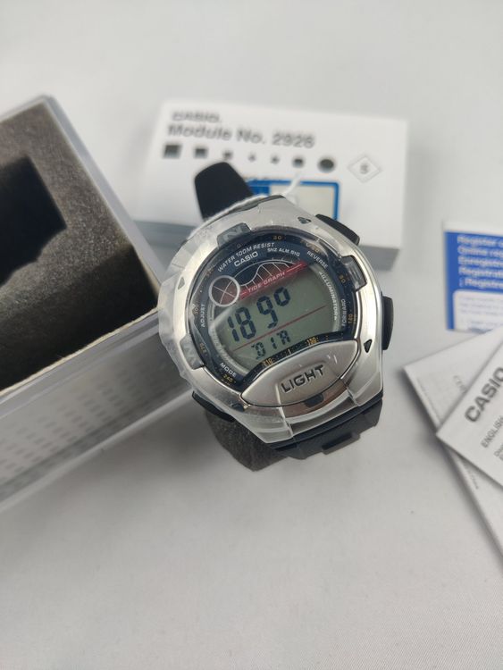 Vintage CASIO W-753-V Module 2926 GRAPHIQUE Marées 10m atm | Kaufen auf ...