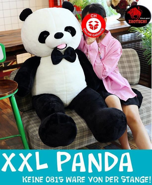 Panda XXL Plüschtier Pandabär 150cm Plüsch Teddy Bär Herzig (Neu und ...